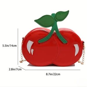Unbranded | Bags | Chic Red Cherry Bag With Sleek Design And Adjustable ...